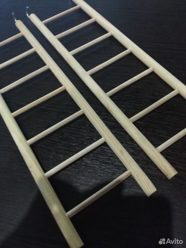 Деревянная лестница для попугаев и других птиц