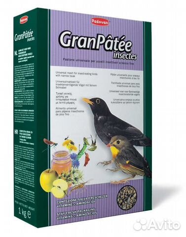 Корм Padovan GranPatee для насекомоядных птиц